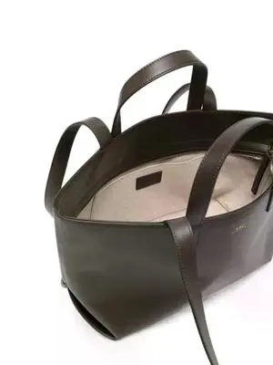 A.p.c. Logo Print Tote Bag - Brown