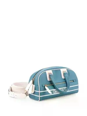 Dior Vibe Zip Bowling Bag Leather Small Handbag - Blue