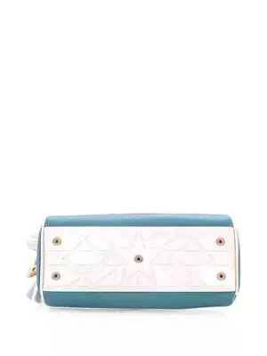 Dior Vibe Zip Bowling Bag Leather Small Handbag - Blue
