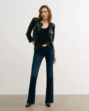 L'Agence Cara Low Rise Bootcut Jeans In Wash