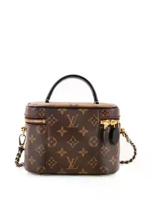 LOUIS VUITTON Vanity Handbag Reverse Monogram Canvas Pm Satchel - Brown