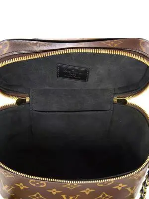 LOUIS VUITTON Vanity Handbag Reverse Monogram Canvas Pm Satchel - Brown