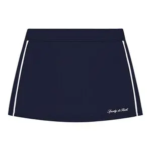 SPORTY & RICH Signature Logo Court Skirt - Blue