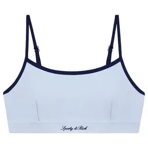 SPORTY & RICH Signature Logo Athletic Bra 'ciel/dark Navy - Blue