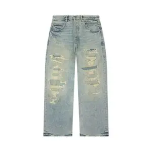PURPLE BRAND Destroy Repair 'light Indigo - Blue