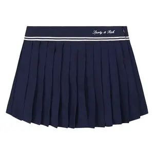 SPORTY & RICH Signature Logo Abigail Skirt 'dark Navy - Blue