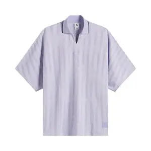 Nike Jersey Top With Vertical Stripes And Collared Neckline