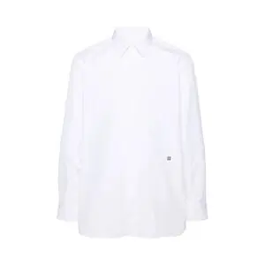 Givenchy Contemporary Fit 4g Embroidered Shirt - White