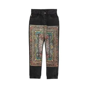PLEASURES Walk On Me" Rug Denim Pants