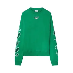Off-White Bandana Arrow Skate Crewneck /white - Green