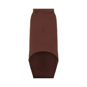 Givenchy Silk Front Slit Pencil Skirt - Brown