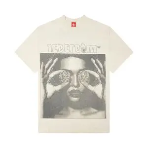 ICECREAM These Eyes Short-sleeve Knit T-shirt 'antique - White