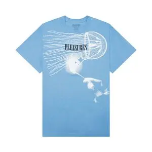 PLEASURES Glow T-shirt 'carolina - Blue
