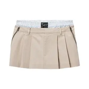 Alexander Wang Pleated Skort With Zipper Details - Grey
