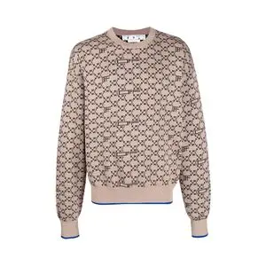 Off-White Monogram Allover Knit Crewneck
