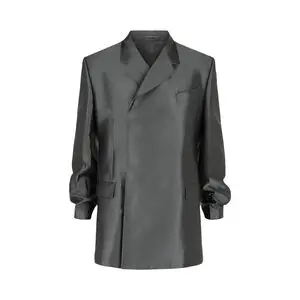 FERRAGAMO Double Breasted Jacket 'dark - Grey