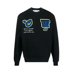 Off-White Varsity Patch Sweatshirt - Black