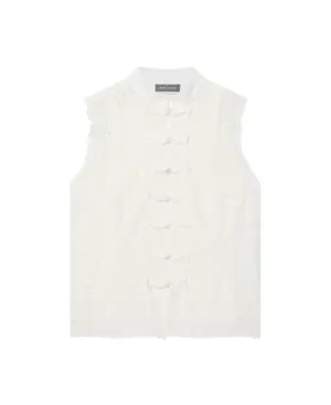 Mint Velvet Lace Detail Military Top