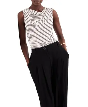 Mint Velvet Stripe Cowl Neck Top