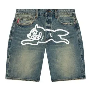 ICECREAM Berry Yogurt Graphic Denim Shorts
