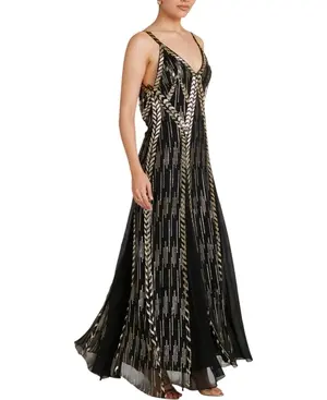 TEMPERLEY LONDON Viola Strappy Dress - Black