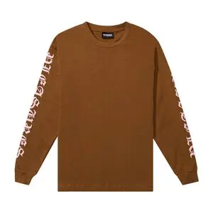 PLEASURES Old E Heavyweight Long-sleeve - Brown