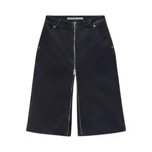 Alexander Wang Mid-rise Midi Skort With Zipper Detail
