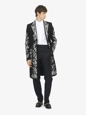 Alexander McQueen Floral Embroidery Coat