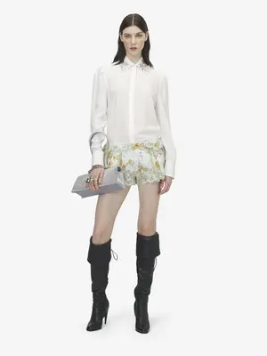 Alexander McQueen Floral Embroidery Shirt
