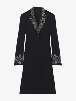 Alexander McQueen Floral Embroidery Coat