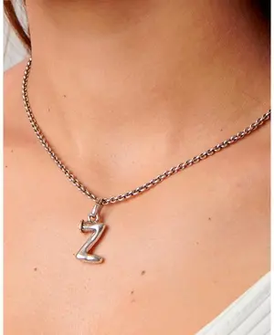 UNODE50 Sterling Silver-plated Letter Charm - Z