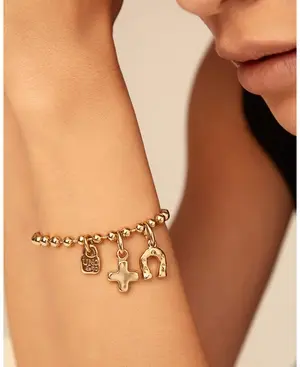 UNODE50 You Are Here Cross Charm - Gold