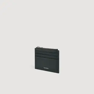 Sandro Leather Zip Card Holder