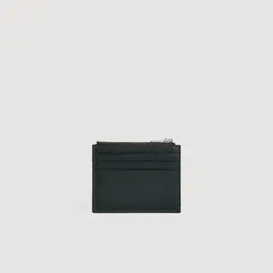 Sandro Leather Zip Card Holder