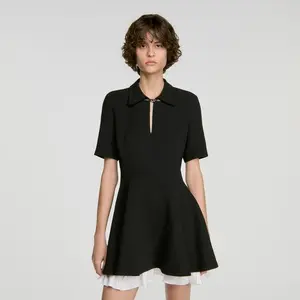Sandro Short Contrast Skater Dress