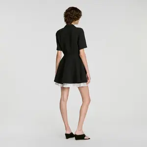 Sandro Short Contrast Skater Dress