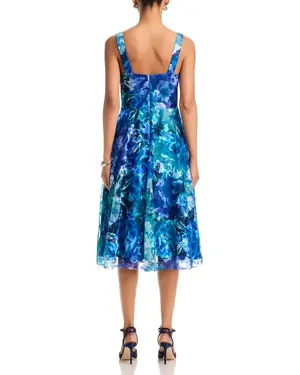 Eliza J Sleeveless V-neck Fit & Flare Mini Dress