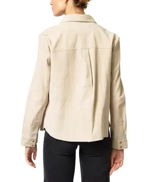 Central Park West Rusty Suede Overshirt