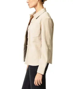 Central Park West Rusty Suede Overshirt