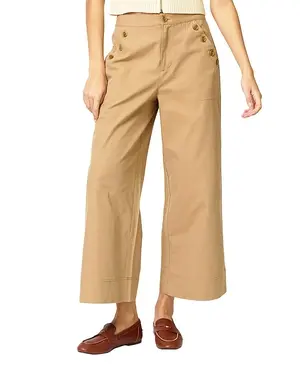 Central Park West Dean Straight Leg Button Pant