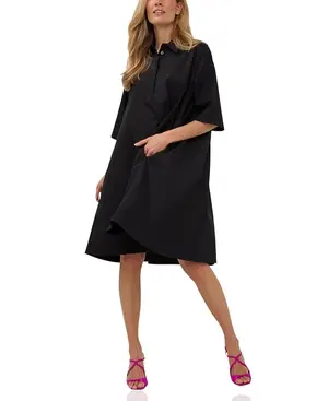 MARIELLE STOKKELAAR Laetitia Egyptian Cotton Shirt Dress - Black