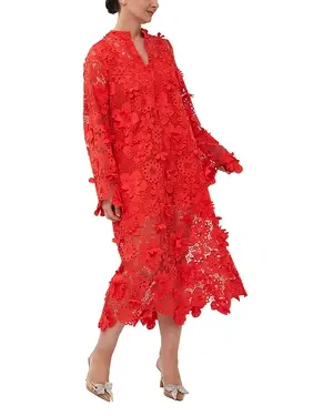 MARIELLE STOKKELAAR Marielle Stokkelaar Estelle Lace Maxi Dress Red