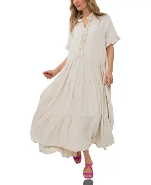 MARIELLE STOKKELAAR Igone Midi Dress Beige