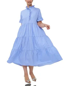 MARIELLE STOKKELAAR Igone Midi Dress - Blue