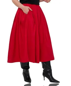 MARIELLE STOKKELAAR Maxima Skirt In Taffeta - Red