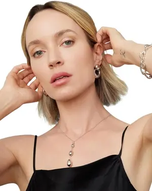 ORADINA Sterling Dripped In Necklace, 18