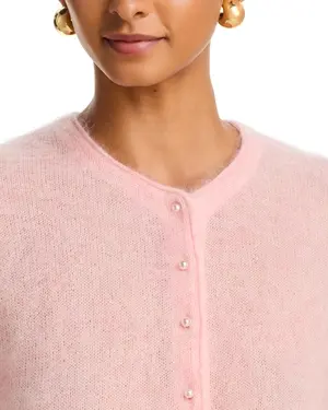 MOTHER The Cropped Cardigan Crewneck Sweater