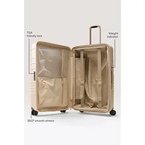 BEIS The Large Check-in Roller Luggage - Beige