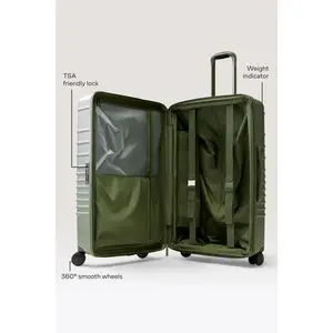 BEIS The Large Check In Roller Luggage - Olive