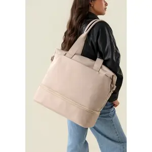 BEIS The Mini Weekender Bag - Beige